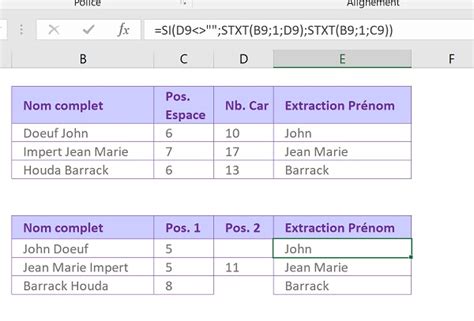 extraire une chaine excel downloads document