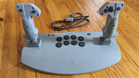 Sony Playstation Ps1 Analog Flight Dual Joystick Scph 1110 Vintage Eur