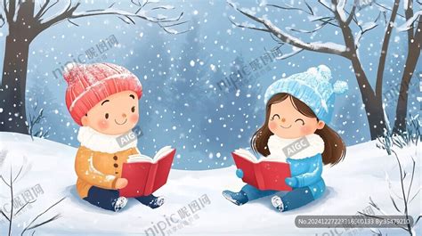 Ai创作图儿童看书插画 读书儿童插画 雪中读书 冬天玩雪插画 冬季温馨插画 寒假读书 儿插大雪 卡通小朋友看书 冬季辅导班 卡通读书场景 寒假复习班 小学生课本插画 寒假作业辅导 小朋友看书