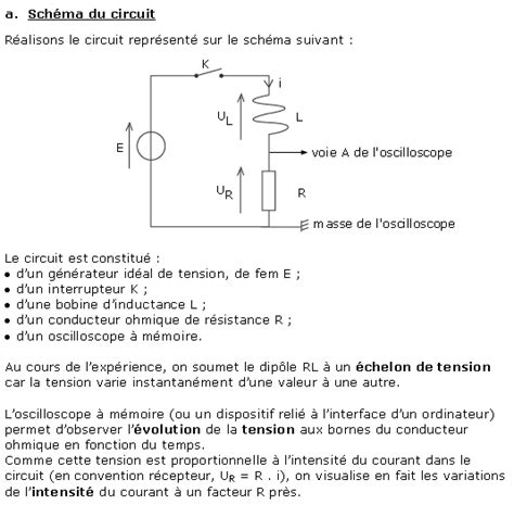 La Constante De Temps Dun Circuit Rl Mymaxicours