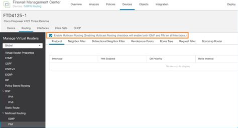 Firepower威脅防禦igmp和組播基礎知識故障排除 Cisco