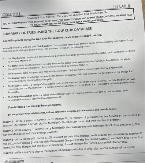 Solved Csce2111 Download From Simnet Cse 2111 In Lab 8 Golf