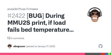 [bug] during mmu2s print if load fails bed temperature resets and