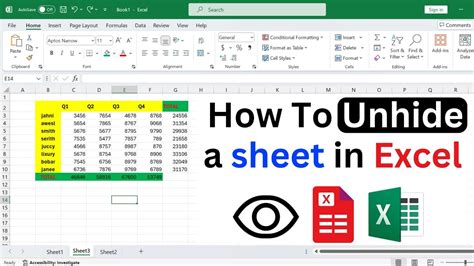 How To Unhide A Sheet In Excel Unhide All Sheets In Excel At Once Excel Youtube