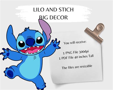 Lilo And Stitch Cutout Lilo And Stitch Big Decor Party Etsy Uk