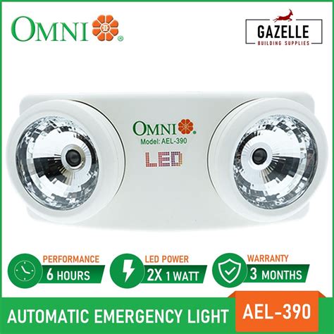 Omni Automatic Emergency Light Ael 3038 Ael 9032l Ael 390