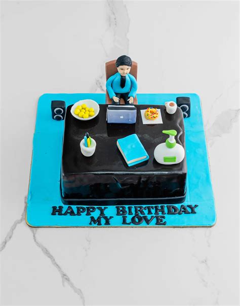 Workaholic Theme Cakes Delivery In Noida And Gurgaon Creme Castle