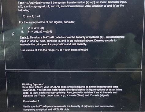 Solved System Properties Linearity And Time Invanance In Chegg