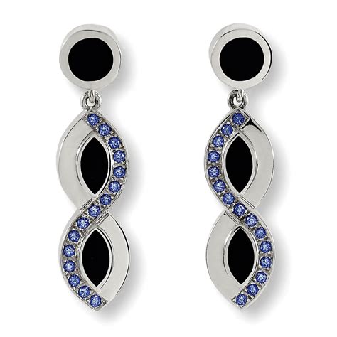 Bernard Passman Symetrie Earrings Sapphires Symetrie Collection