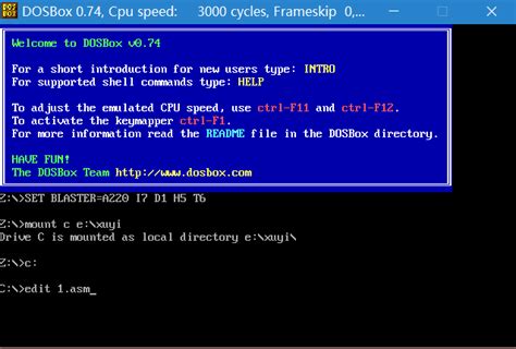 如何在win10 64位下搭载汇编环境（包含汇编dosbox和masm文件） masm64 绿色 csdn博客