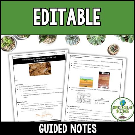 Index Fossils Presentation Guided Notes Spectacular Science