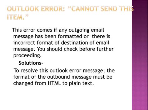 Ppt Common Outlook Errors And Ways To Fix Them Powerpoint Presentation Id 7896213