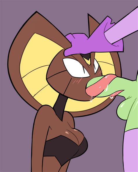 Rule 34 Animal Humanoid Anthro Blowjob Blush Blush Lines Breasts