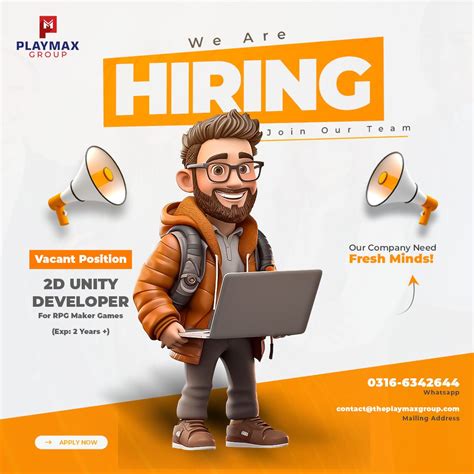 unitydeveloper gamedev hiring 2dgamedev makergames indiegames