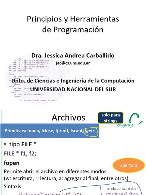 c clase 4 pdf lenguaje de programación biblioteca informática