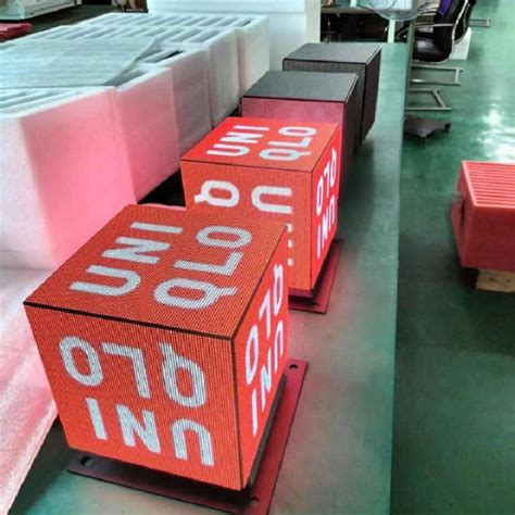 Full Color 3d Magic Cube Shaped For Commercial Advertising Led Display Signage Led Screen And
