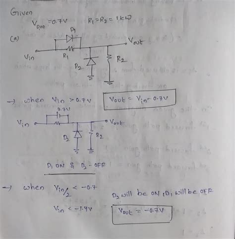Solved Assuming Vdon 07 V For Each Diode Plot The Inputoutput Course Hero