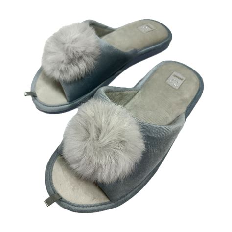 Жіночі кімнатні капці Gemelli Пушок 8 відкриті блакитні — купити на Eva Ua гіпермаркет краси