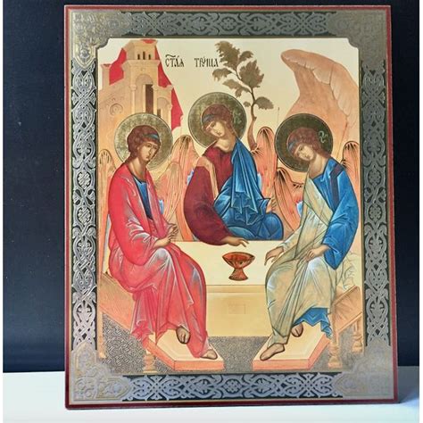 The Holy Trinity By Andrei Rublev Gold Foiled Icon Inspi Inspire Uplift