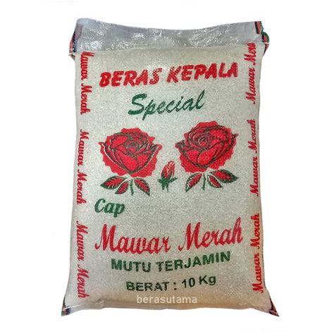 Jual Beras Kepala Medium Cap Mawar Merah 10kg Shopee Indonesia