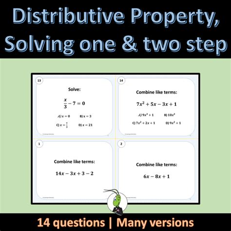 Simplify Expressions And Solving Equations Algebra Task Cards Google Made By Teachers