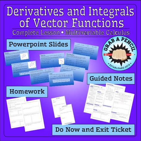 Multivariable Calculus Deriv And Int Of Vector Functions Complete Lesson
