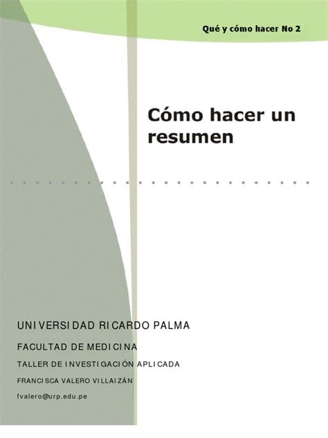Pasos Para Hacer Un Resumen