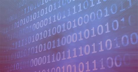 premium photo composition of binary coding processing over purple