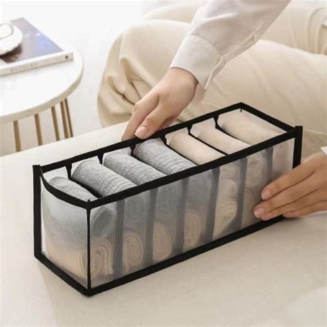 Underwear Organizer Box For Bra Panties Drawer Divider With Grids Closet Storage Container