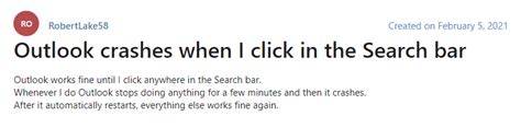 Outlook Crashing When Using Search Bar Get Solutions Here