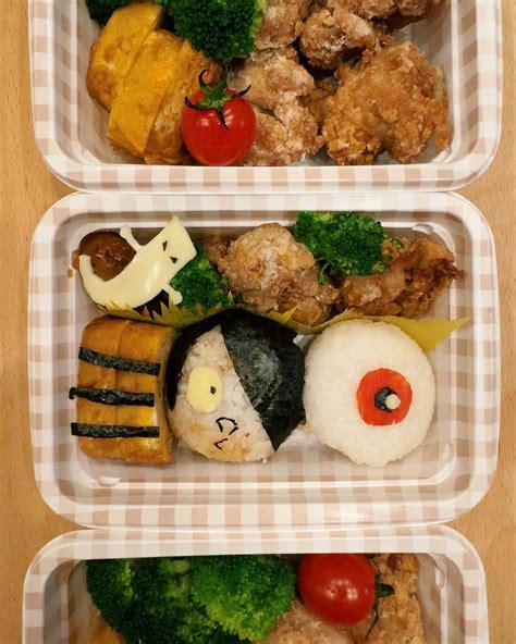 宮城舞さんのインスタグラム写真 宮城舞instagram「運動会のときだけ 張り切り弁当 今年のリクエストは 鬼太郎軍団👀😈