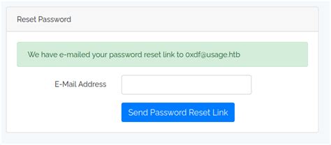 Htb Usage 0xdf Hacks Stuff