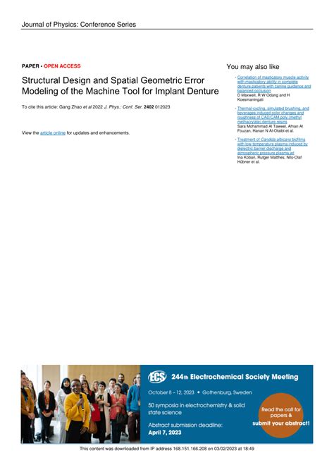 pdf structural design and spatial geometric error modeling of the