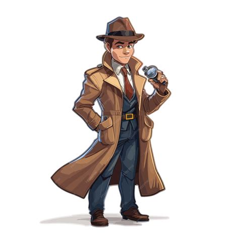Premium Vector Detective Vector On White Background