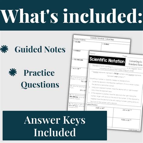 Scientific Notation Guided Notes And Practiceconverting8th Grade Algebra