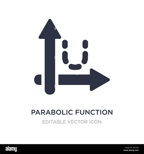 Parabolic Function Icon On White Background Simple Element
