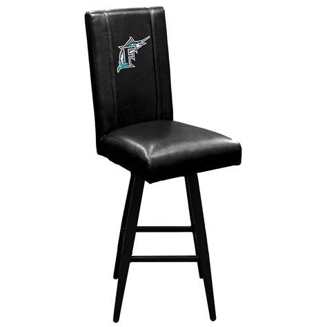 Florida Marlins Black Team Logo Swivel Bar Stool 2000