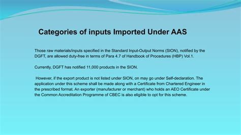 Advance Authorization Scheme Aaspptx 2 Pdf Commodities Economy