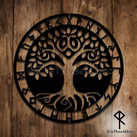 Yggdrasil Viking Wall Art Norse Tree Of Life Metal Decor The Norse Wind