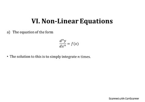 SOLUTION Differential Equation Non Linear Equations Studypool