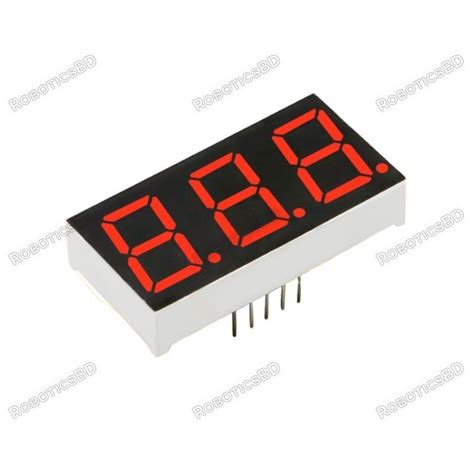 08 Inch 1 Digit 7 Segment Red Common Anode Display Robotics Bangladesh