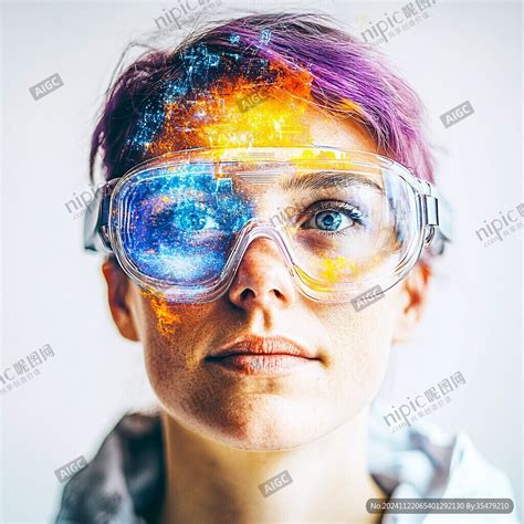 ai创作图自拍科幻艺术照 科幻梦想 眼镜防风宇航员 创新之美 科技梦幻 科幻学生 创意酷炫特效晕染印刷 另类视 现代科学 创意酷炫 眼镜创意