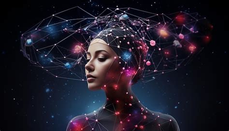 Premium AI Image A D Minimalist Poster Featuring A Representation Of A Digital Network Of