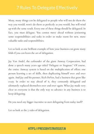 7 Rules To Delegate Effectively Pdf