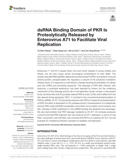 Pdf Dsrna Binding Domain Of Pkr Is Proteolytically Released By