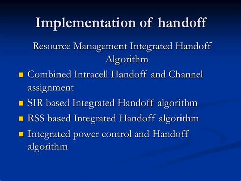 Ppt Handoff In Cellular Systems Powerpoint Presentation Free Download Id2977593