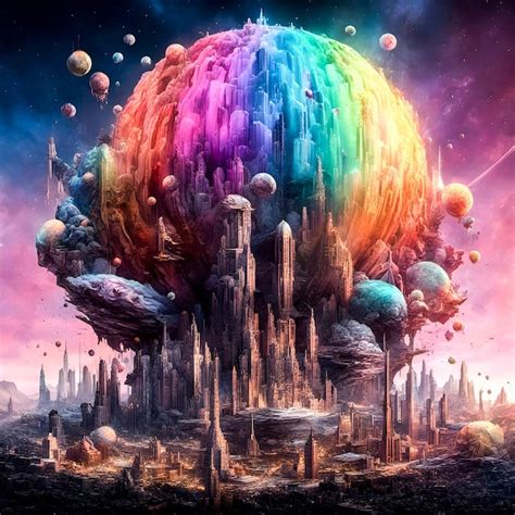 Premium Ai Image The Palace Of The Planet In Space