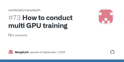 How To Conduct Multi Gpu Training · Issue 73 · Nianticlabsmanydepth · Github
