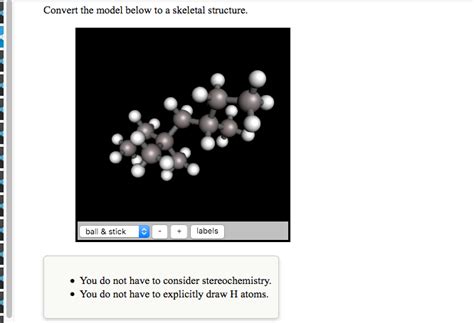 Solved Convert The Model Below To A Skeletal Structure You Chegg Com
