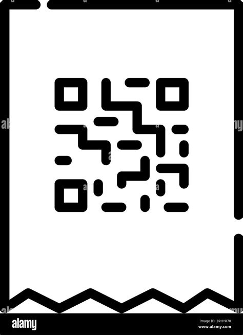 Qr Code Printed On A Check Pixel Perfect Editable Stroke Stock Vector Image Art Alamy